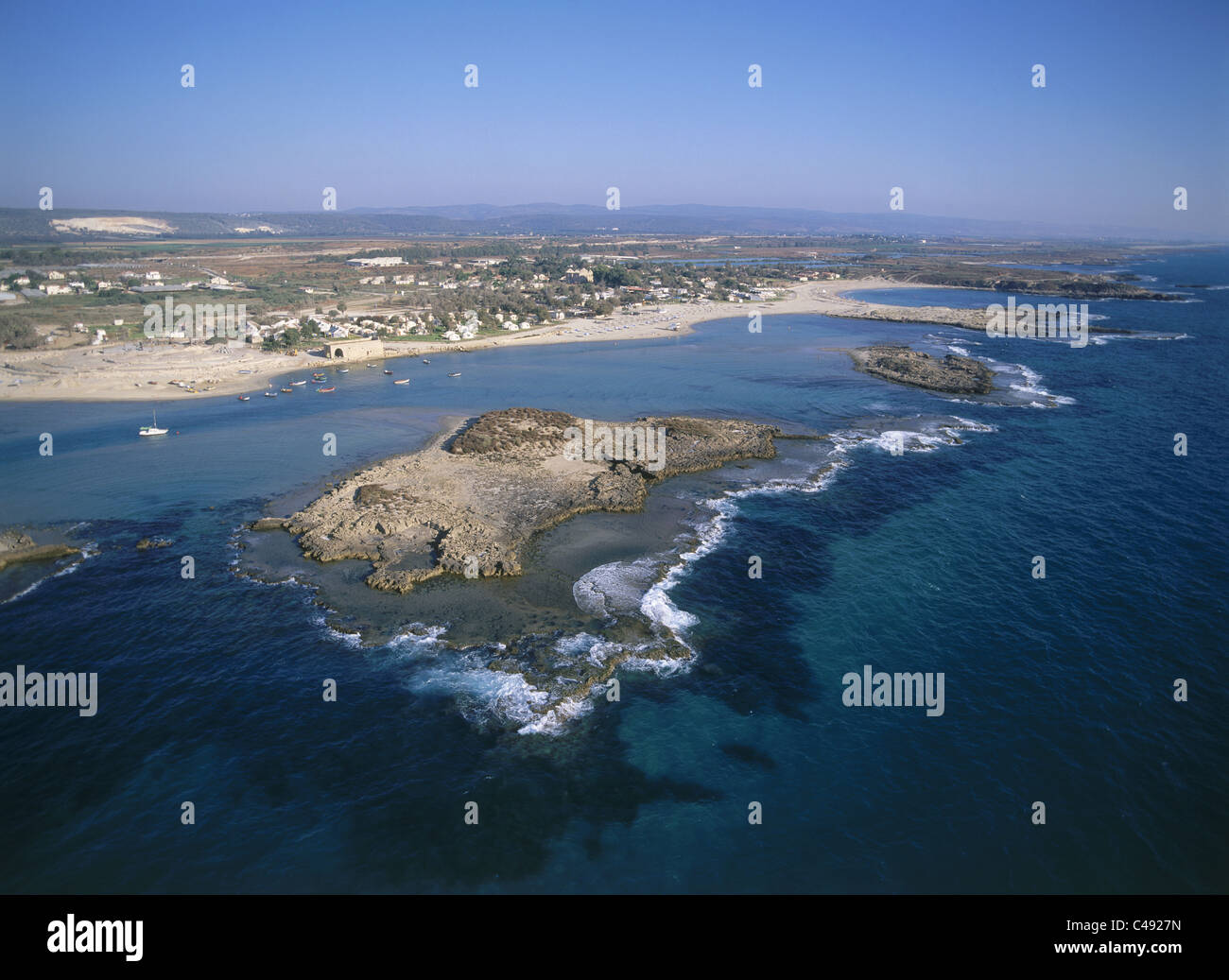 Aerial photograph of the Dor beach on the Coastal plain Stock Photo - Alamy