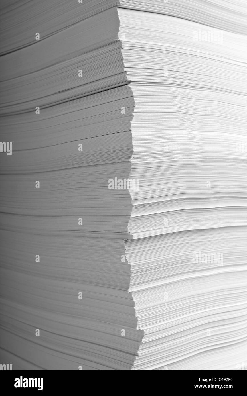 Tall stack messy of papers hi-res stock photography and images - Alamy