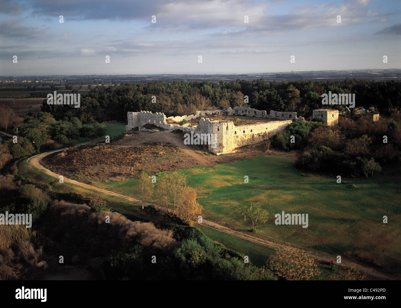 Aerial photograph of the Afek park in the Eastern Dan Metropolis Stock ...