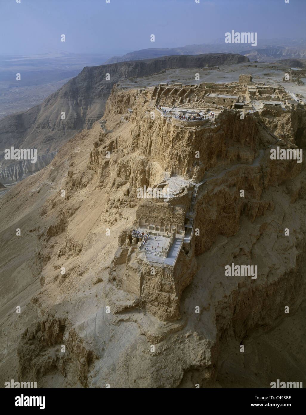 Aerial photograph of Masada near the Dead sea at sunset Stock Photo - Alamy