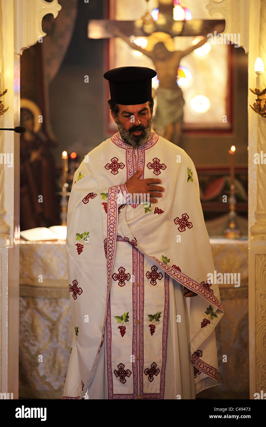 Greek priest in a church in Kefalos Kos island Greece Stock Photo - Alamy