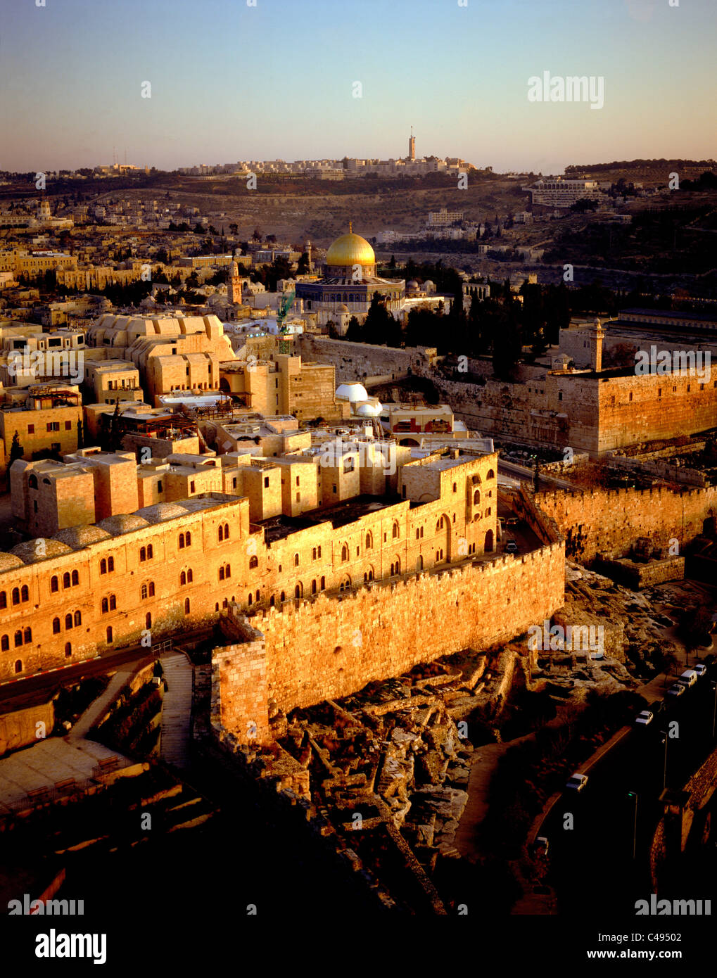Temple Mount Jerusalem Aerial View High Resolution Stock Photography ...