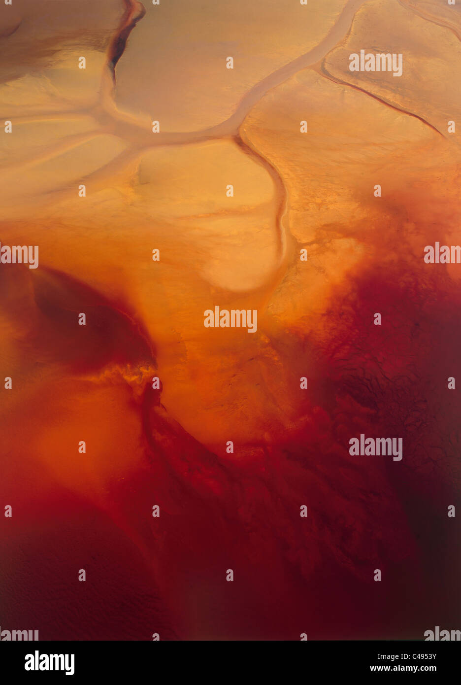 Aerial photograph of the toxic waste pools at Ramat Hovav in the ...