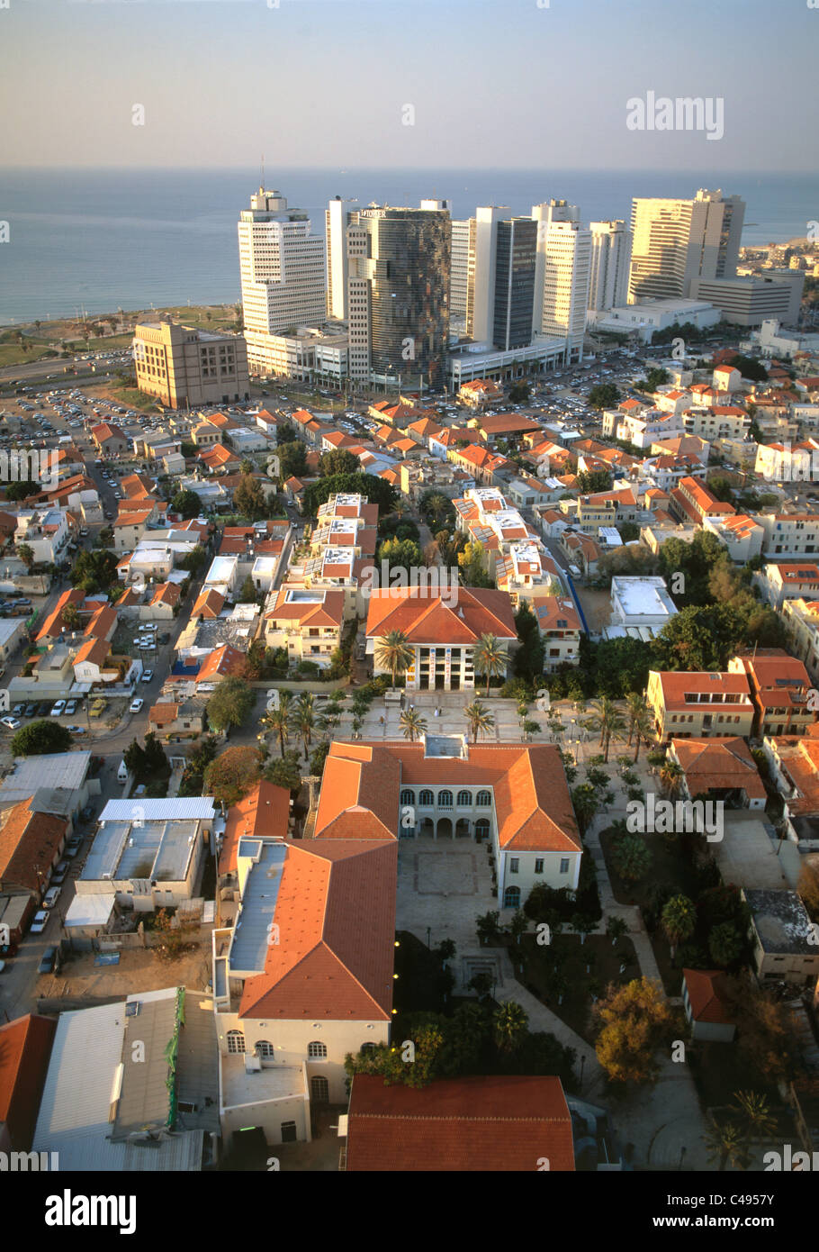 Aerial photograph of the Suzanne Dellal center in southern Tel Aviv ...