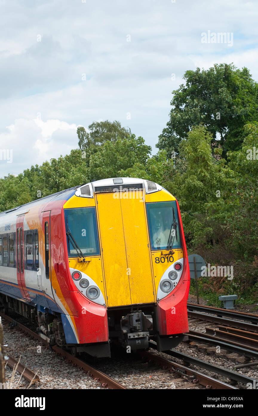 Class 458 juniper passenger train in South West Trains Stock Photo - Alamy