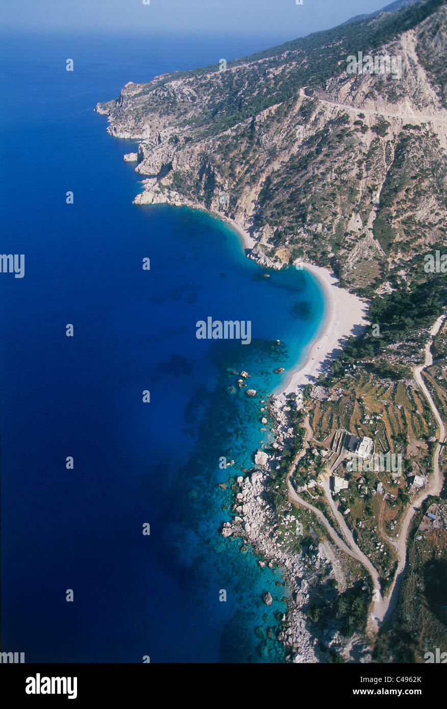 Aerial photograph of the island of Rhodes Greece Stock Photo - Alamy