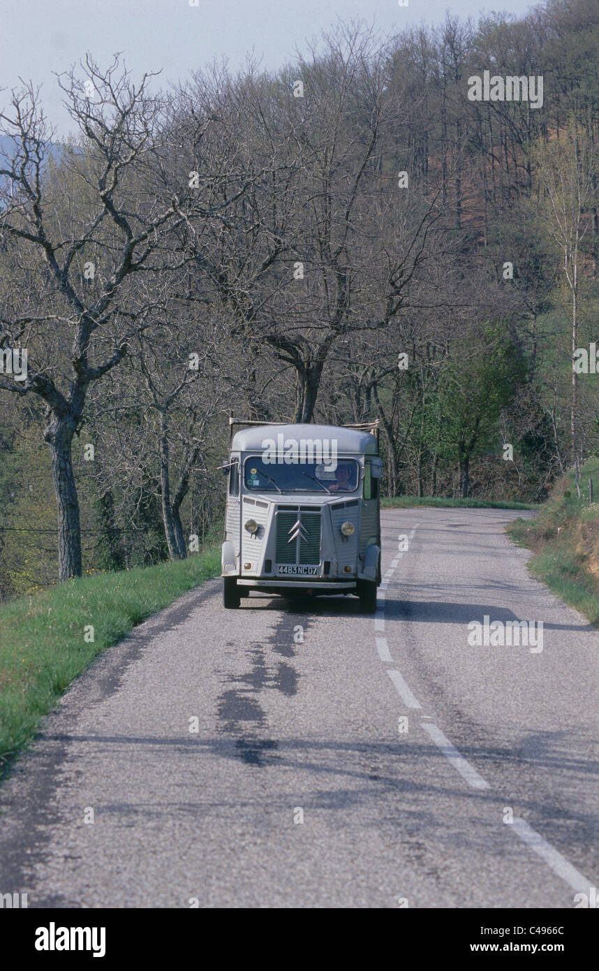 Photograph of an old french truck in a road at Normandy France Stock ...