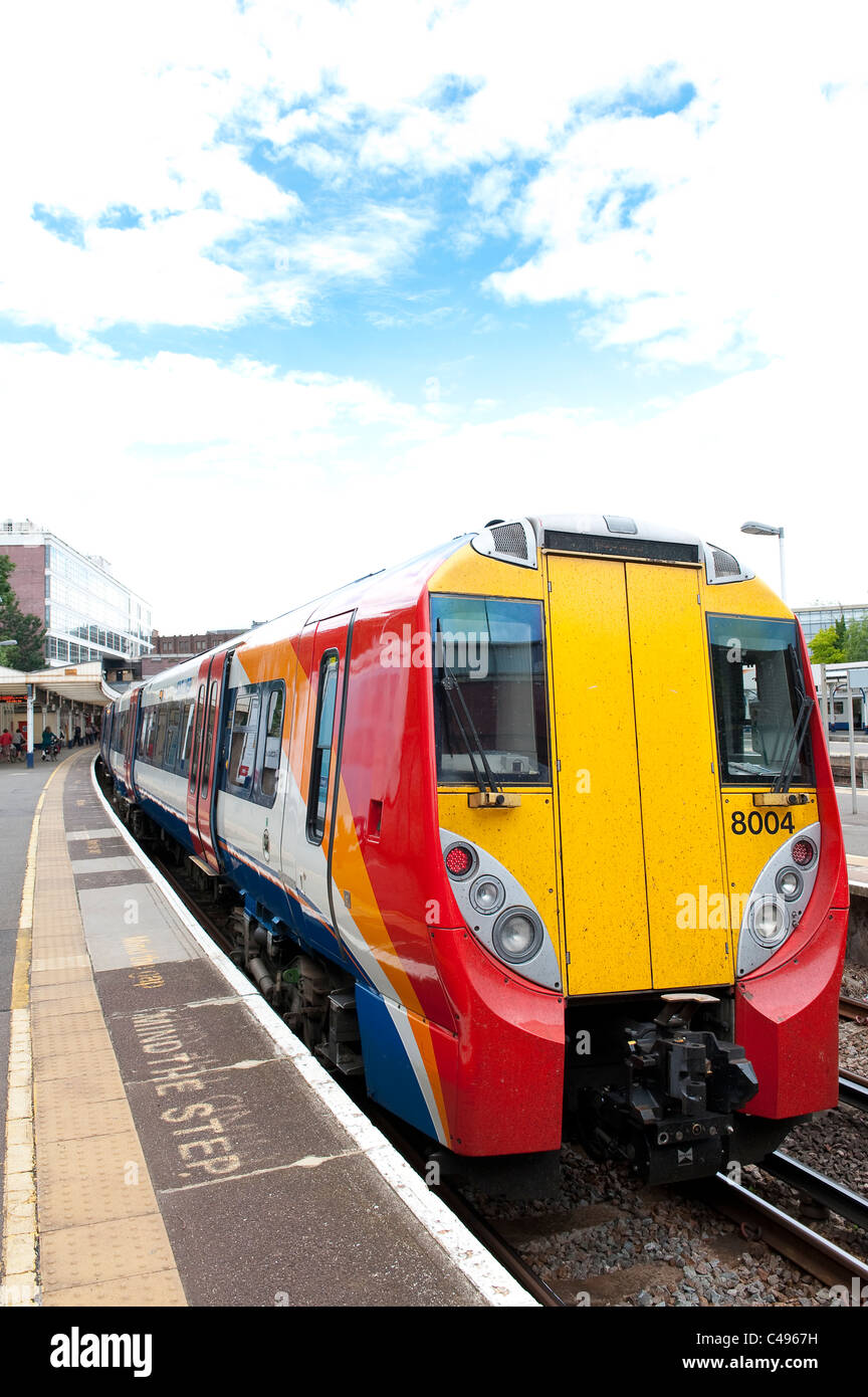 Class 458 juniper passenger train in South West Trains livery waiting ...