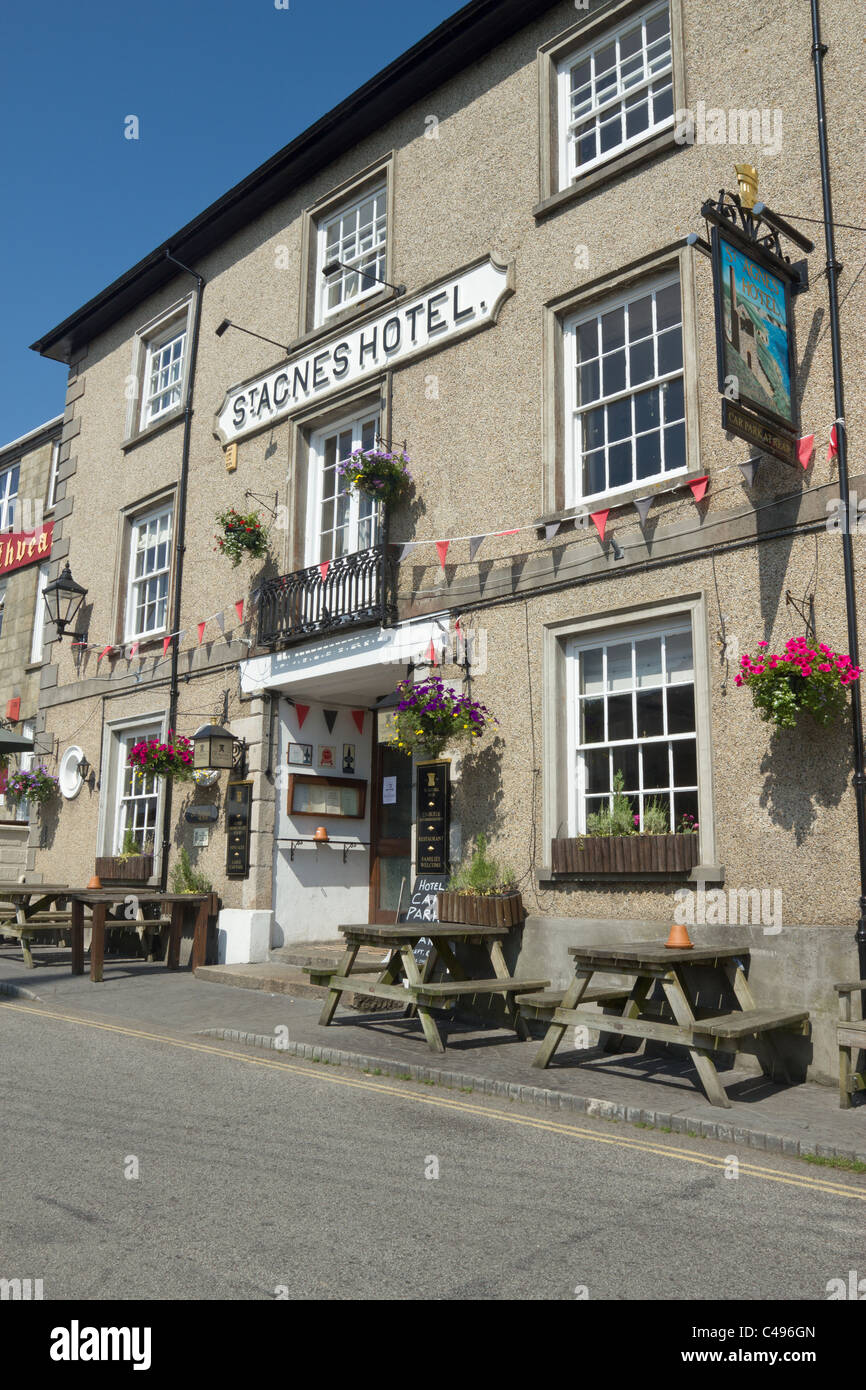 St. Agnes Hotel, Churchtown St Agnes Cornwall England UK Stock Photo ...