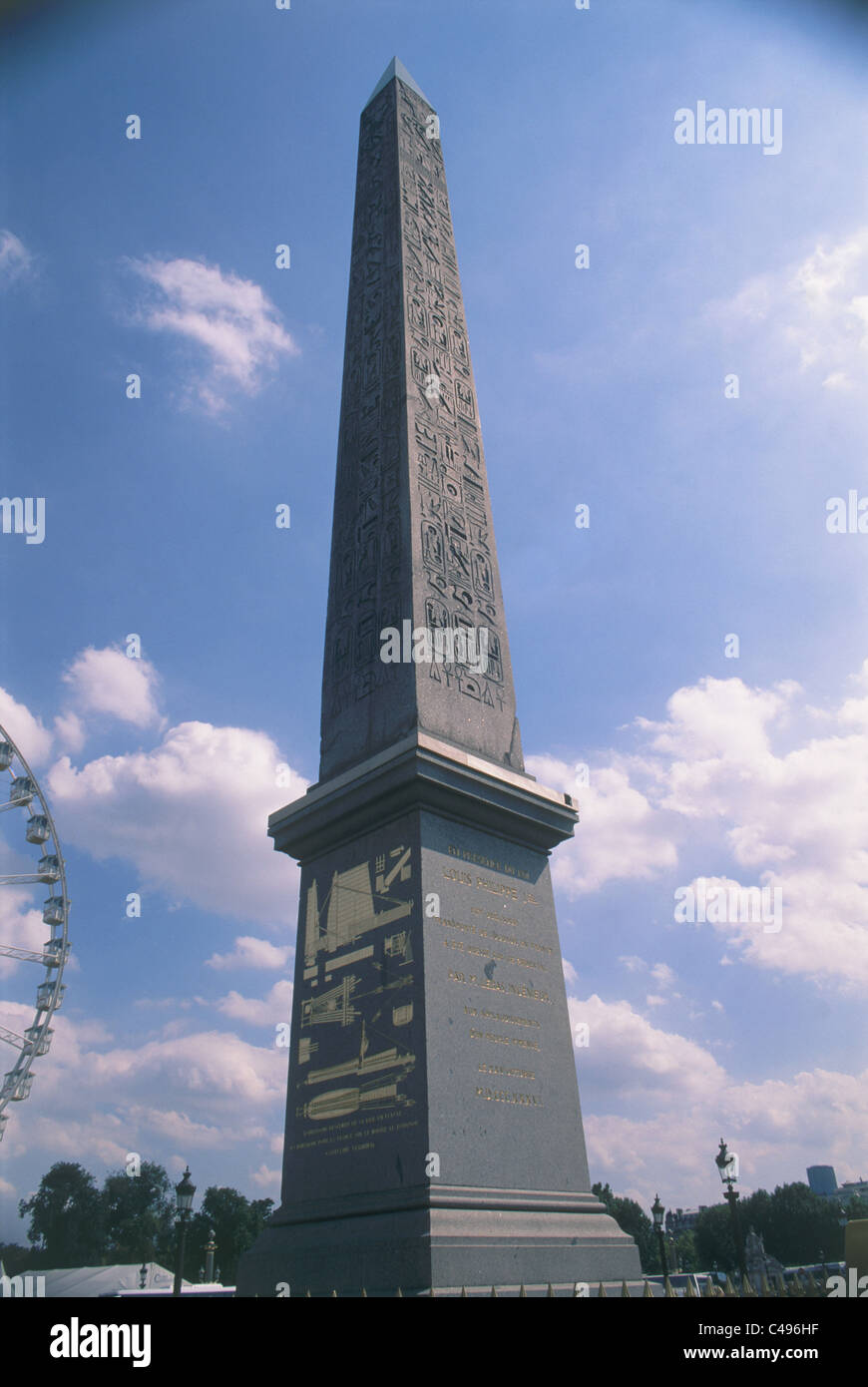 Photograph of an ancient obelisk in the city of Paris Stock Photo - Alamy