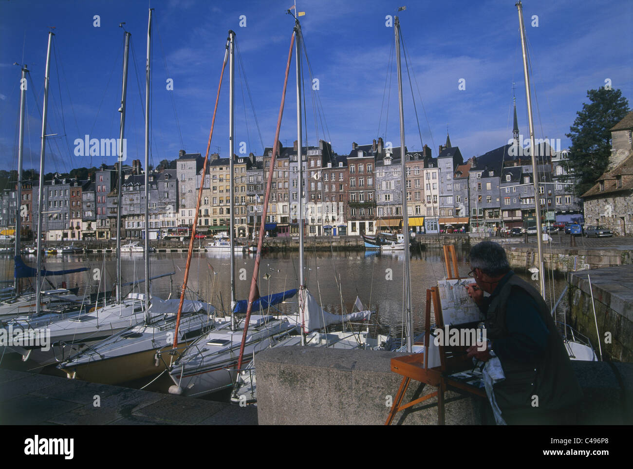 Photograph of a boat marina in Normandy France Stock Photo - Alamy