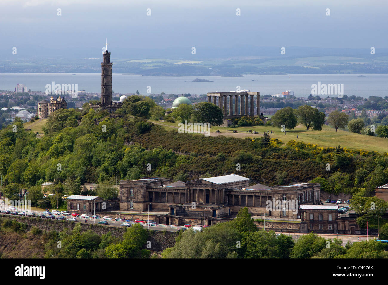 carlton hill monuments city of edinburgh scotland Stock Photo - Alamy