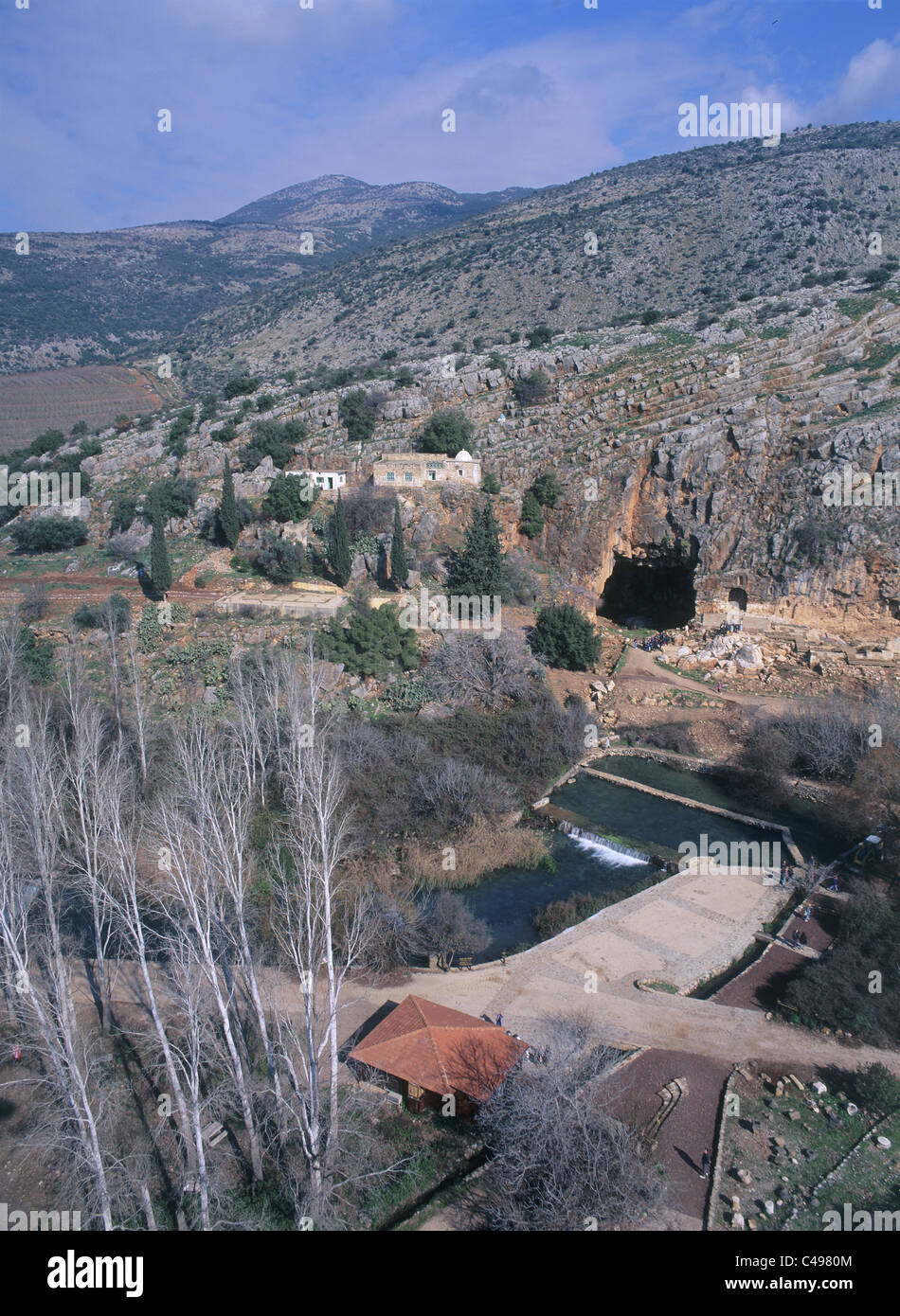 Aerial photograph of the Ruins of the Roman city of Banias in the ...