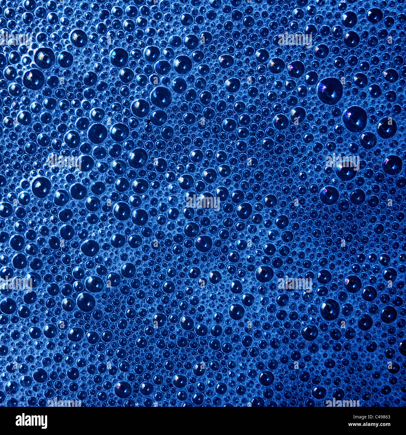 Fresh blue background with soap bubbles Stock Photo - Alamy