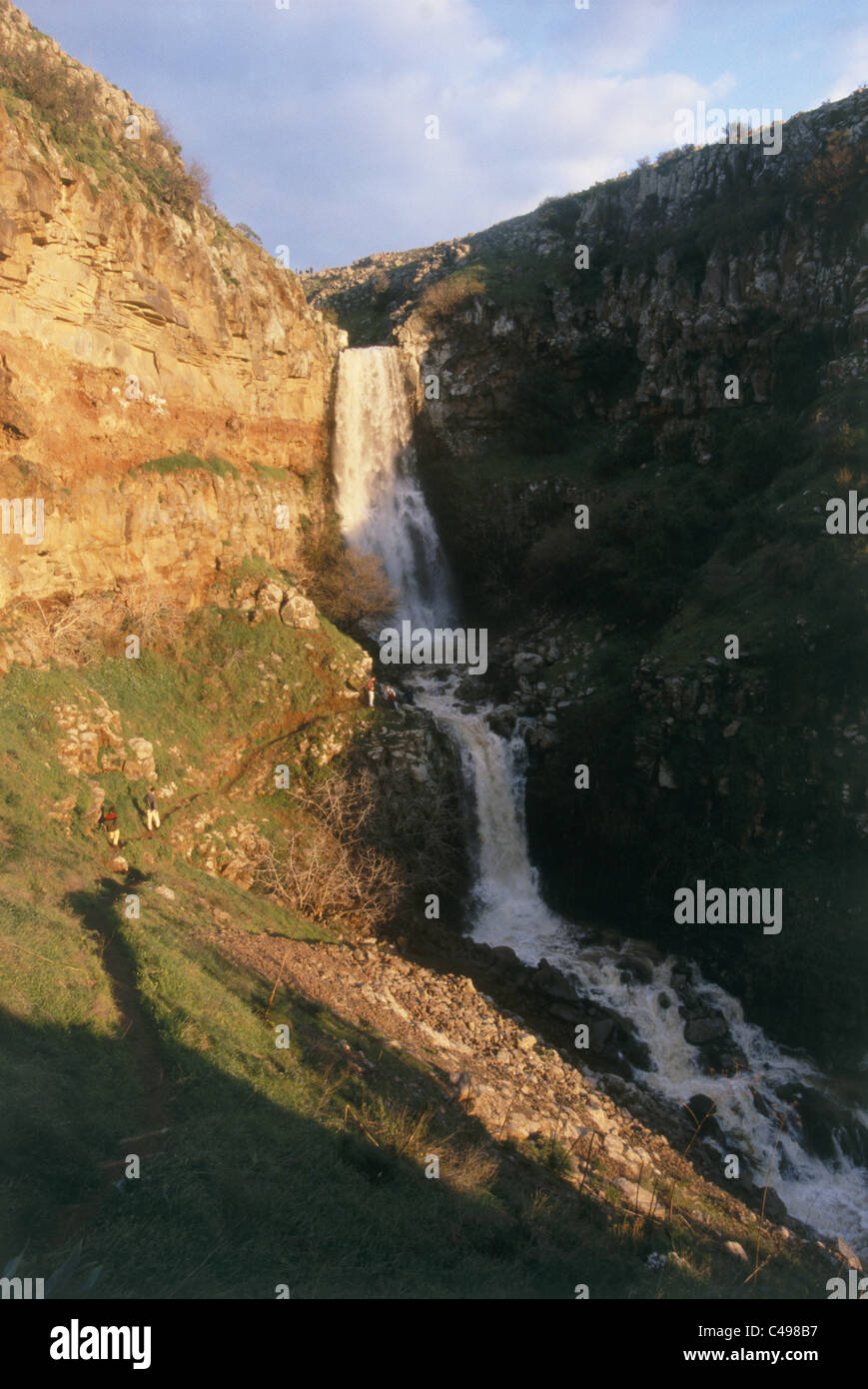 Photograph of the Orvim waterfall in the northern Golan Heights Stock ...