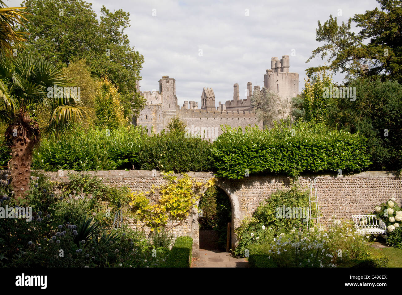 Gardens of Arundel Castle nr. Chichester Sussex England Stock Photo - Alamy