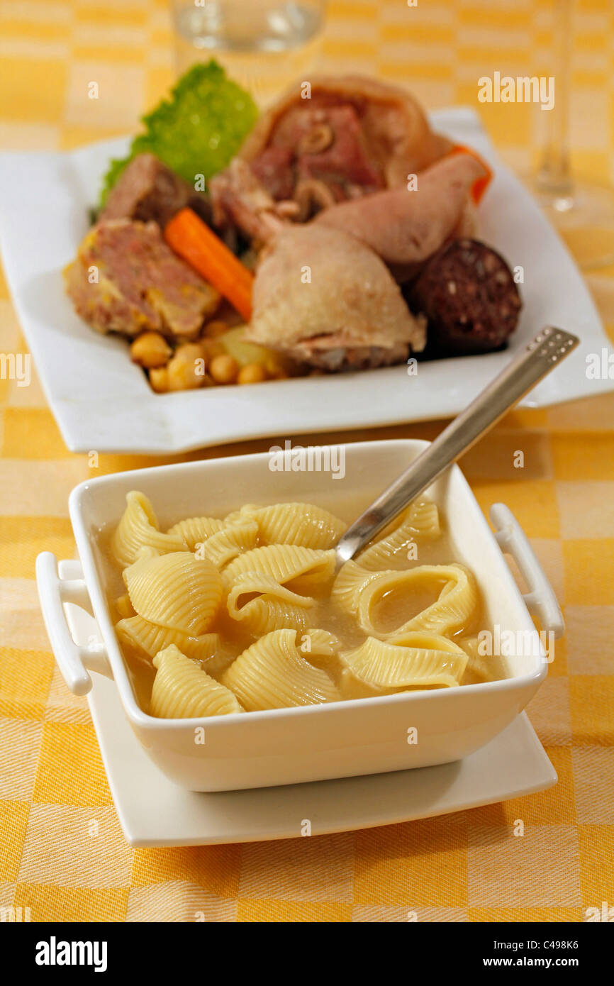 Escudella i carn d'olla (Catalan stewed). Recipe available Stock Photo ...