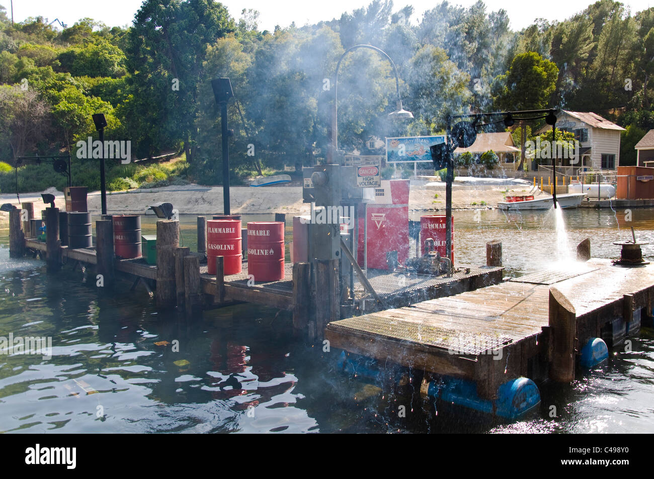 Jaws Ride at Universal Studios, Los Angeles, California, USA Stock ...