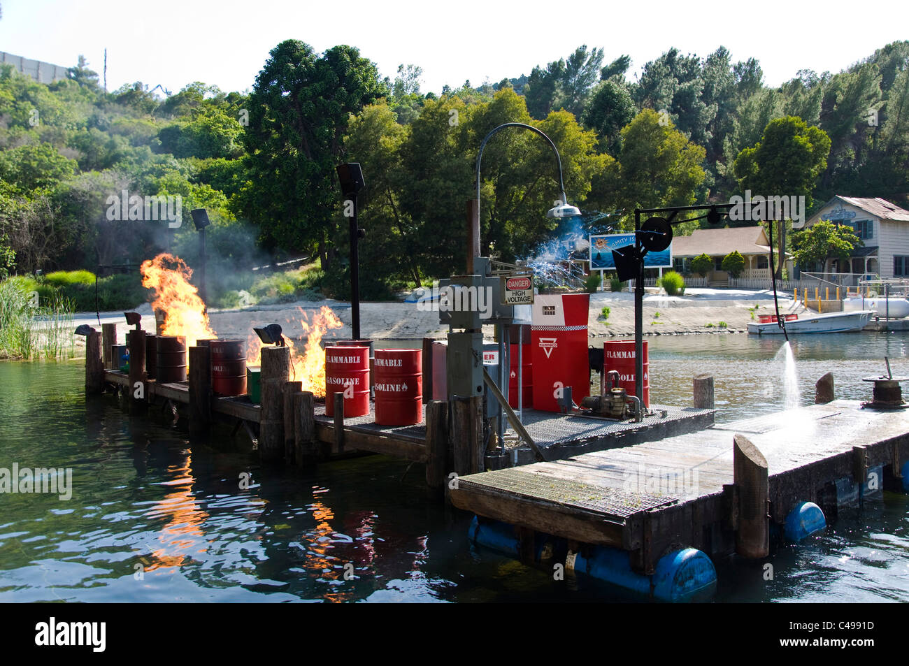 Jaws Ride at Universal Studios, Los Angeles, California, USA Stock ...