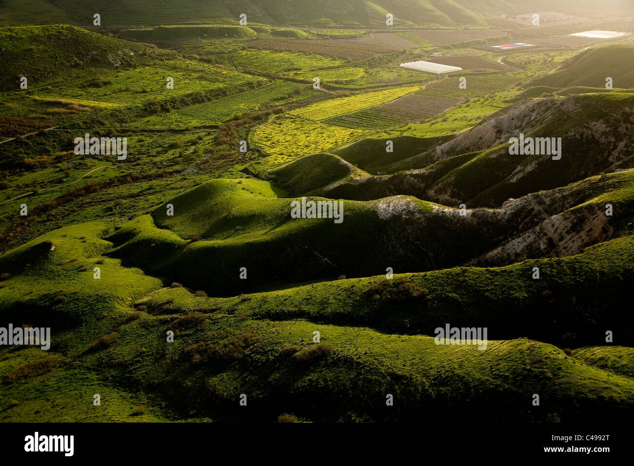 Aerial photograph of the southern Golan Heights Stock Photo - Alamy