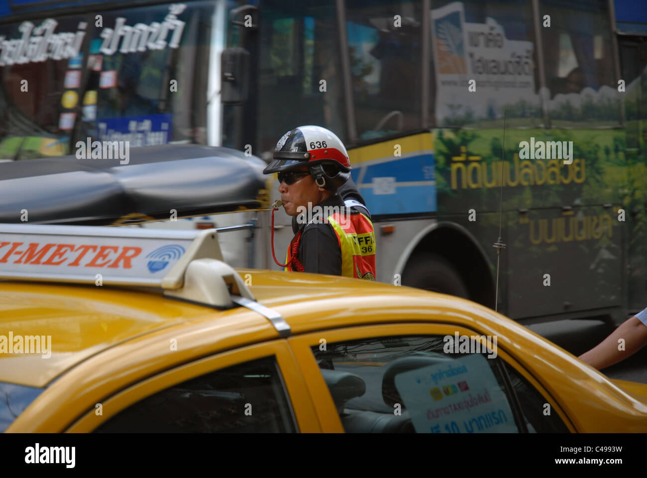 Traffic cop, Chinatown Bangkok Thailand Stock Photo - Alamy