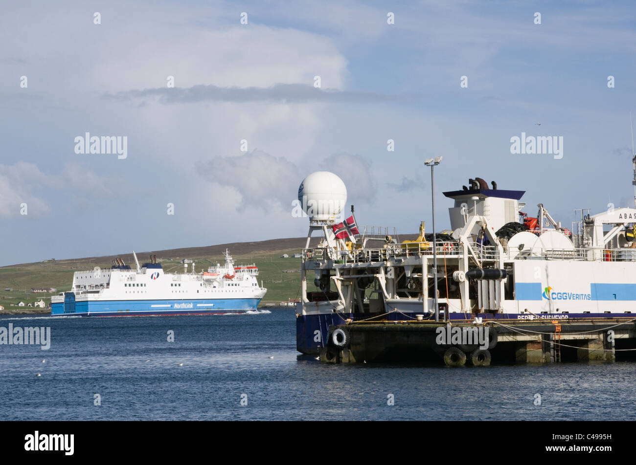 Lerwick, Shetland Islands, Scotland, UK, Europe. NorthLink ferry in ...