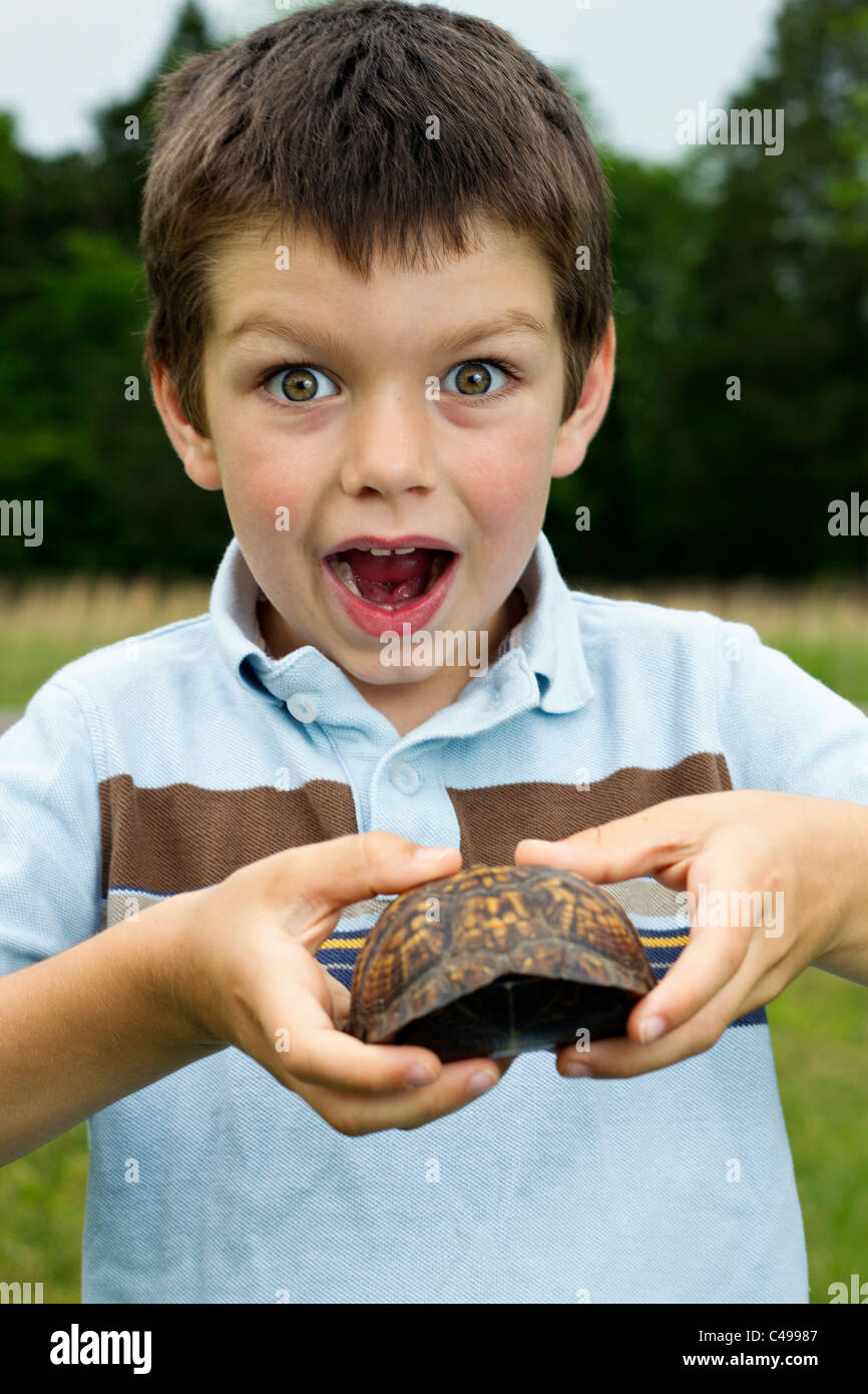 Child holding turtle hi-res stock photography and images - Alamy