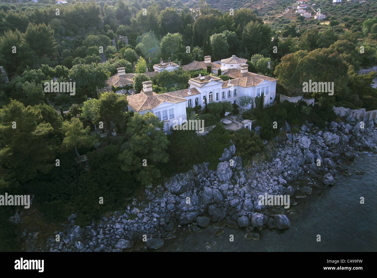 Aerial photograph of the Greek island of Peloponnesus Stock Photo - Alamy