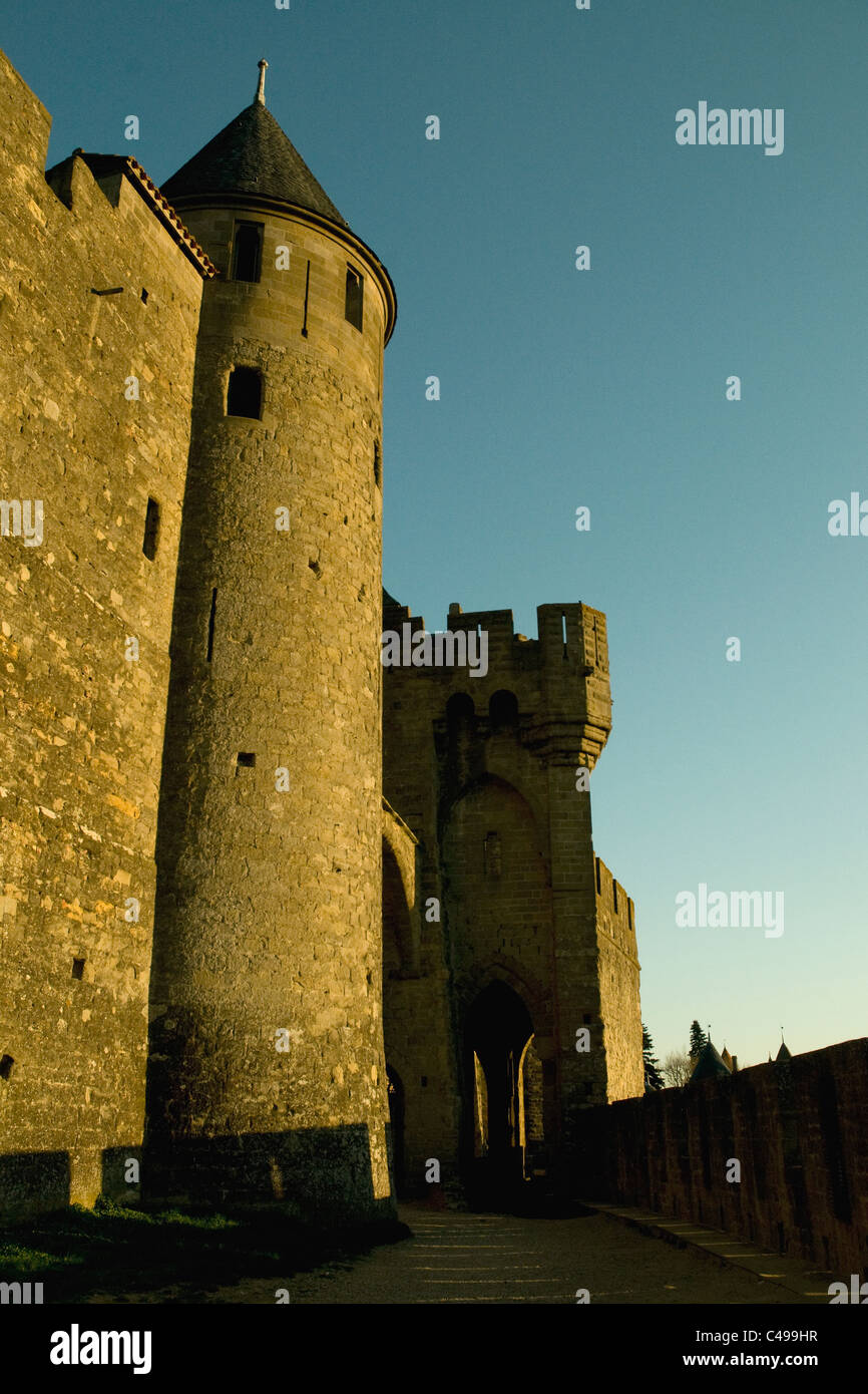 The stout turrets and ramparts of Carcassonne's citadel, once a ...