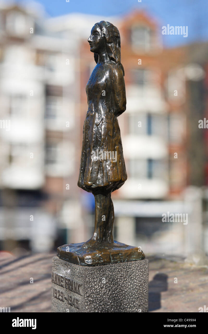 Statue of Ann Frank by Marie Andriessen outside the Westerkerk ...