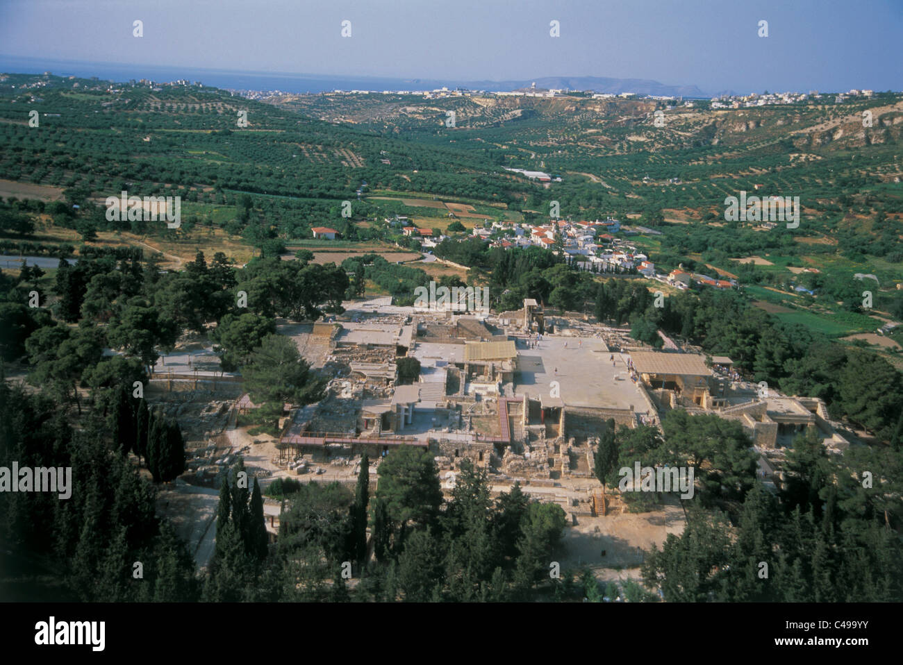 Palace Of Knossos Aerial View