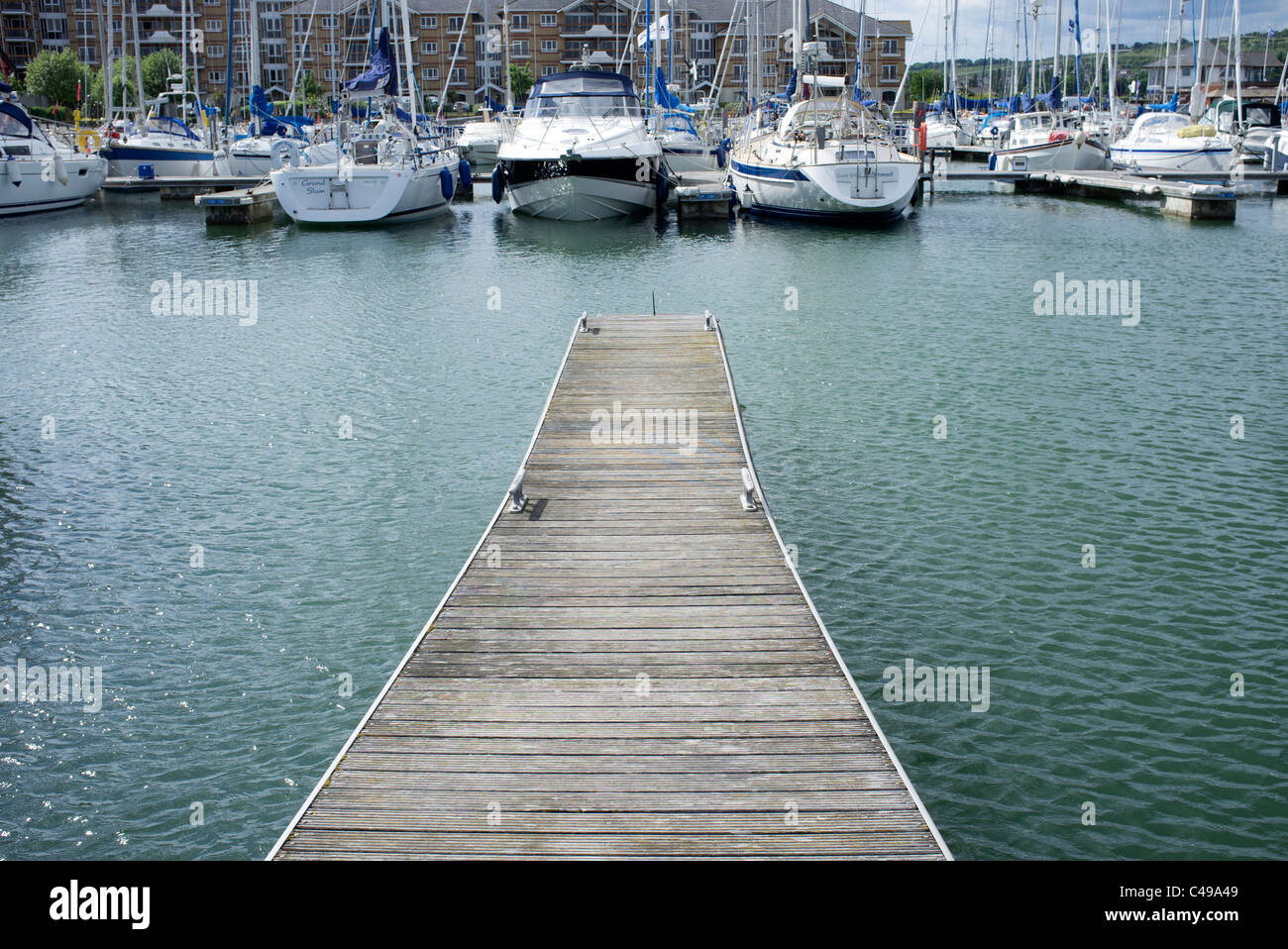 jetty in Port Solent Marina Stock Photo - Alamy