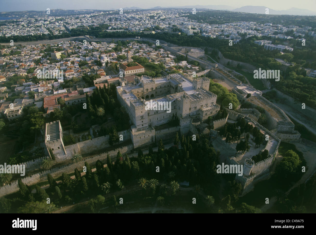 Aerial photograph of the Greek island of Rhodes Stock Photo - Alamy