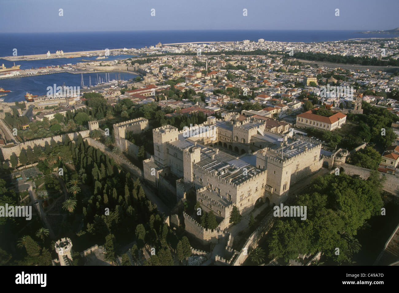 Aerial photograph of the Greek island of Rhodes Stock Photo - Alamy