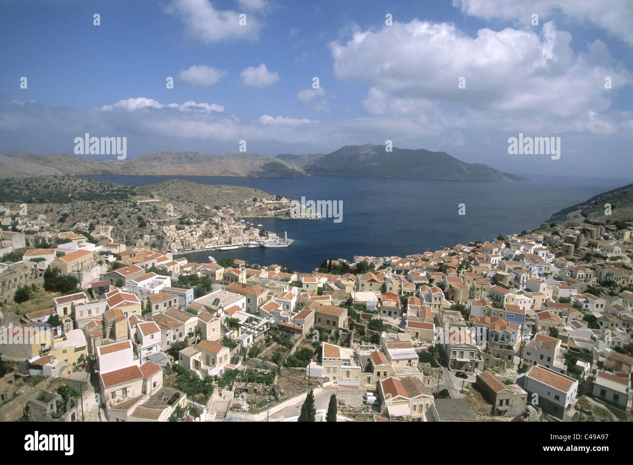 Aerial photograph of the Greek island of Simi Stock Photo - Alamy