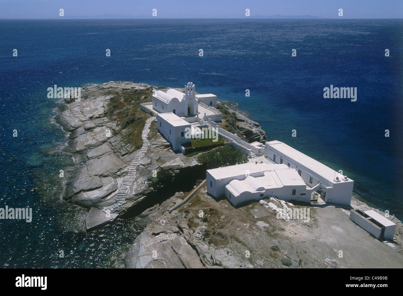 Aerial photograph of the Greek island of Sifnos Stock Photo - Alamy