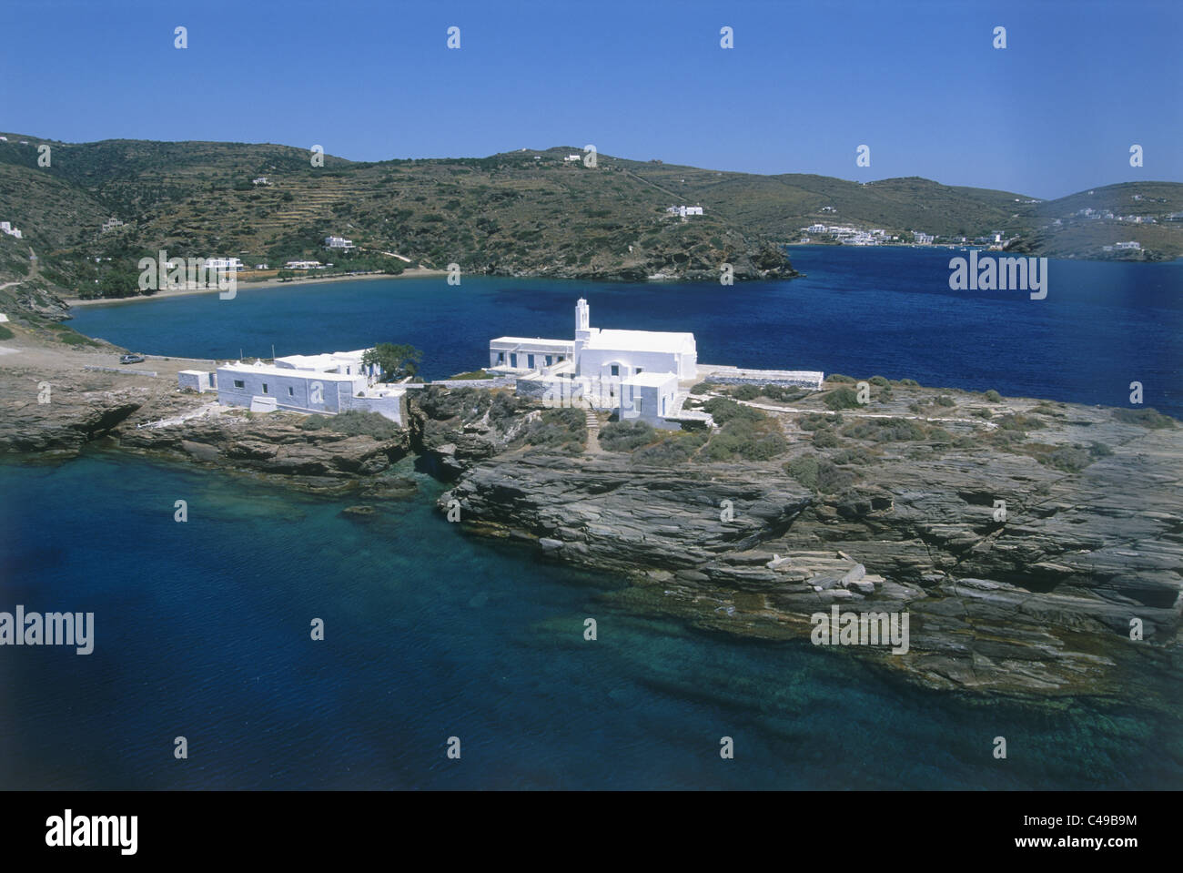 Aerial photograph of the Greek island of Sifnos Stock Photo - Alamy