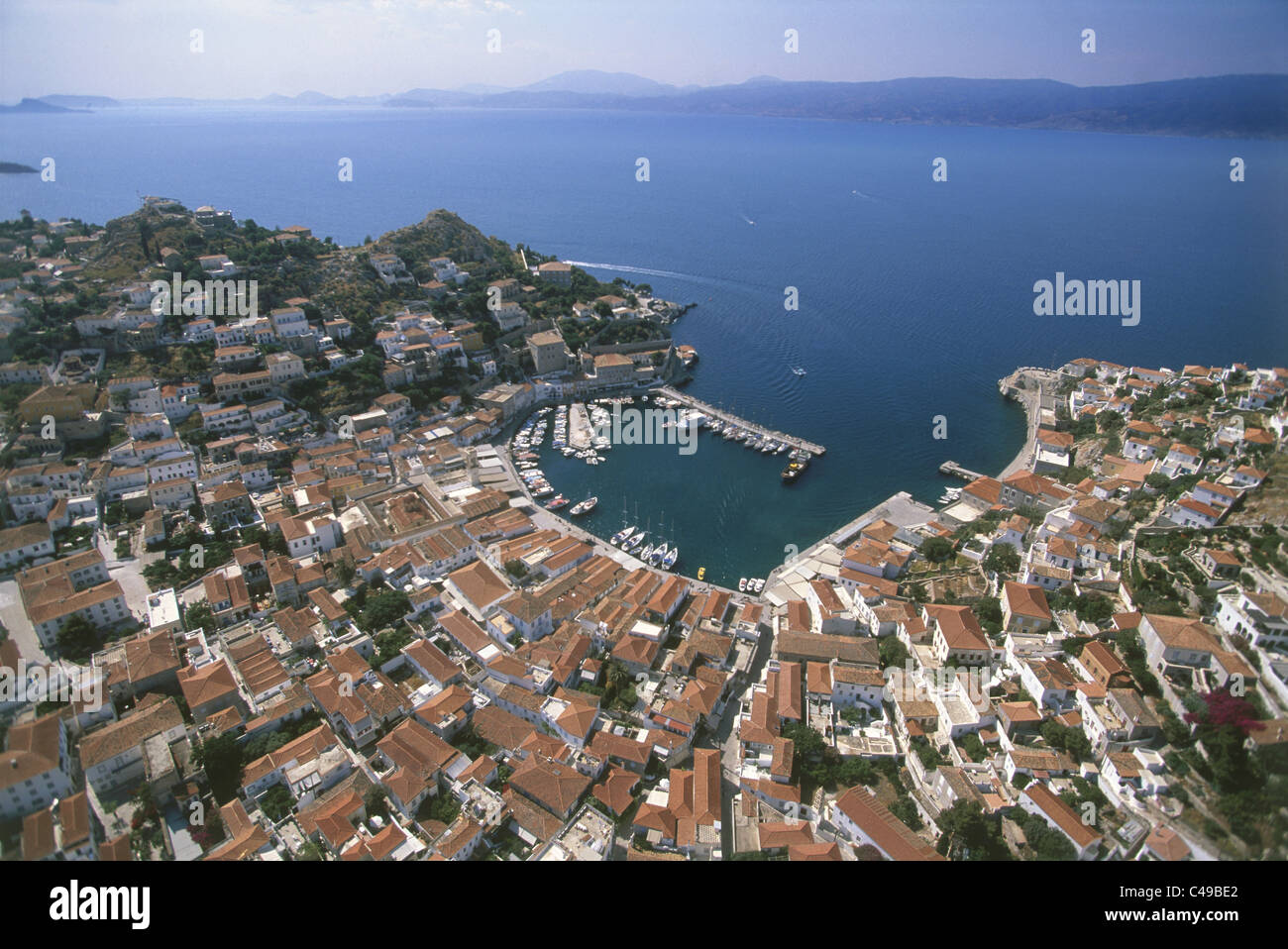 Greece hydra island aerial view hi-res stock photography and images - Alamy