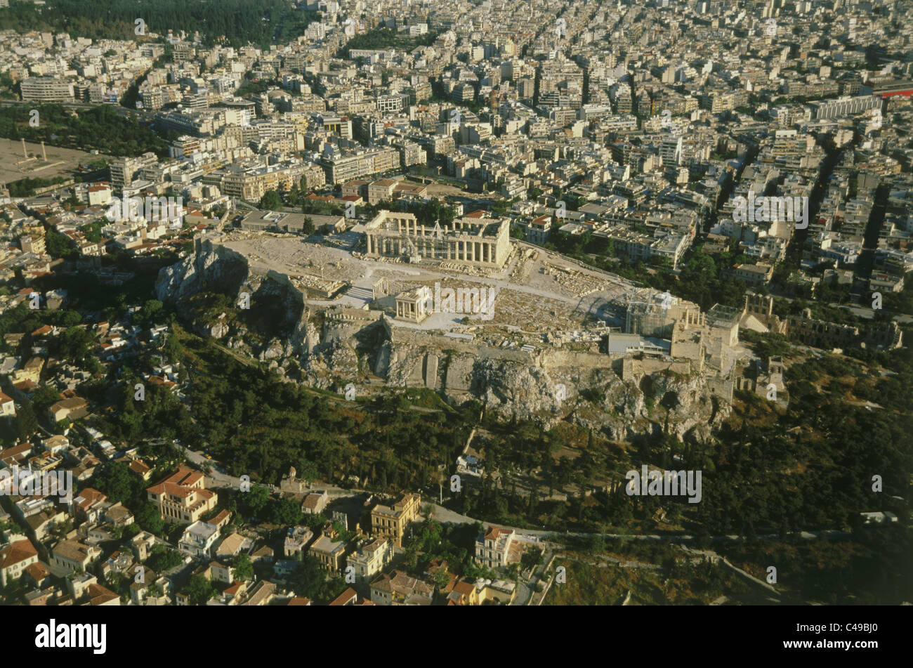 Aerial view of the acropolis in athens hi-res stock photography and ...