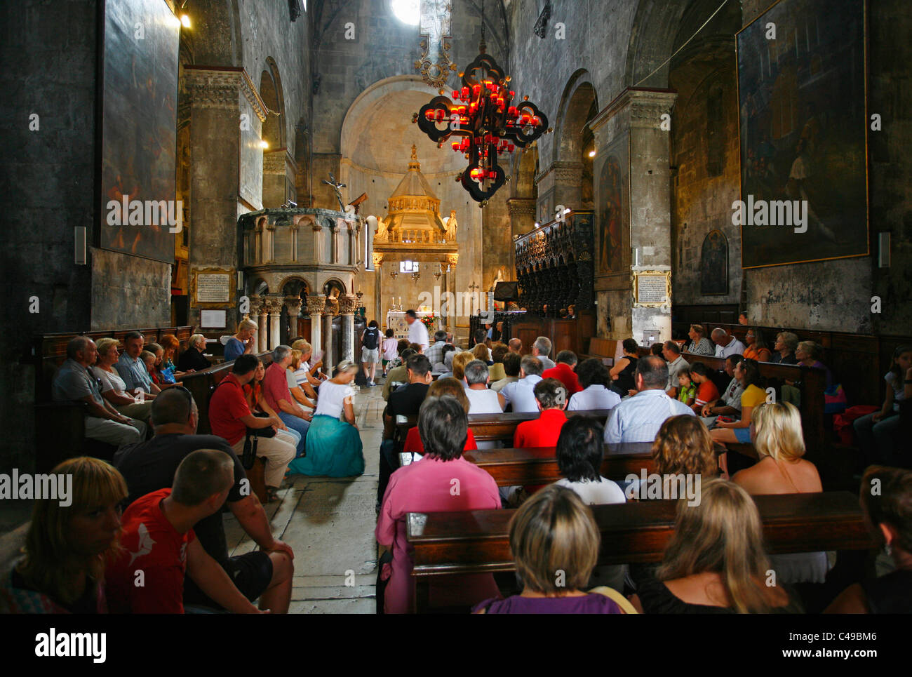 Trogir, church and monastery of St. Lawrence Stock Photo - Alamy