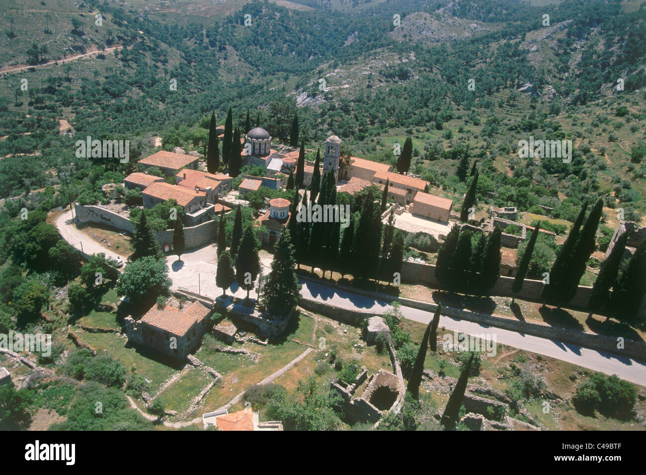 Aerial photograph of the Greek island of Hios Stock Photo - Alamy