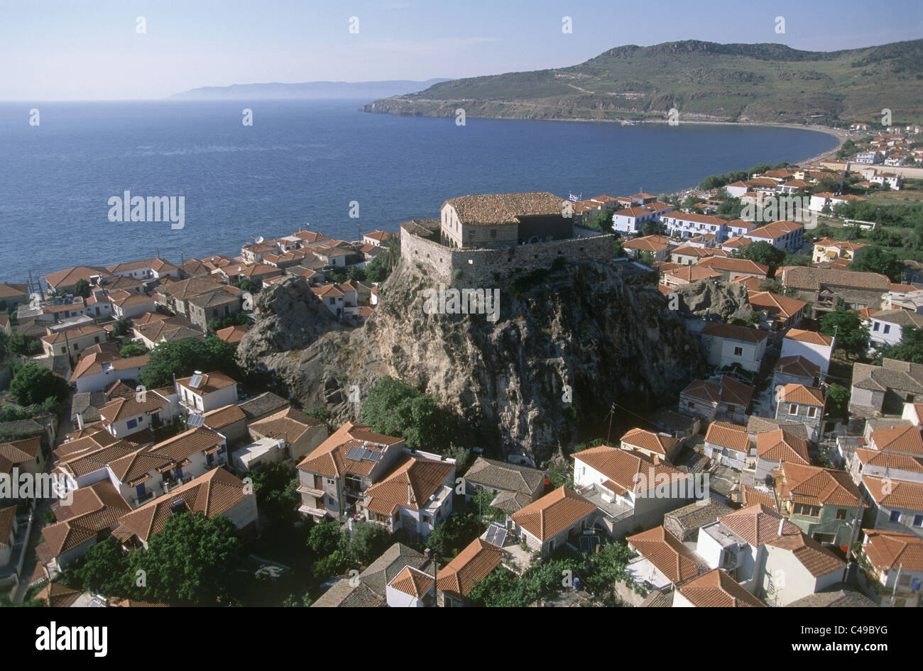 Aerial photograph of the Greek island of Lesvos Stock Photo - Alamy
