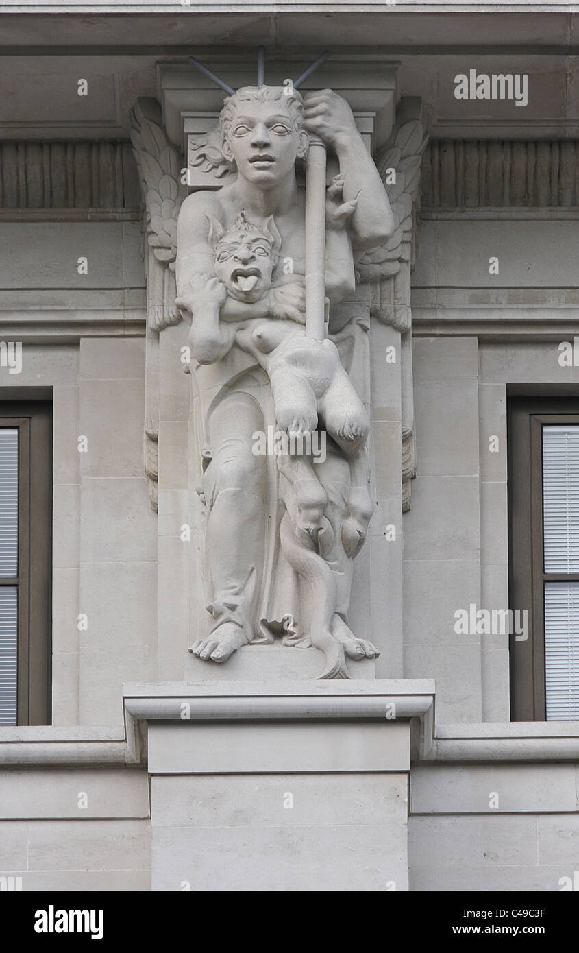 One of (6) images in this set related to grotesque figures upon a ...