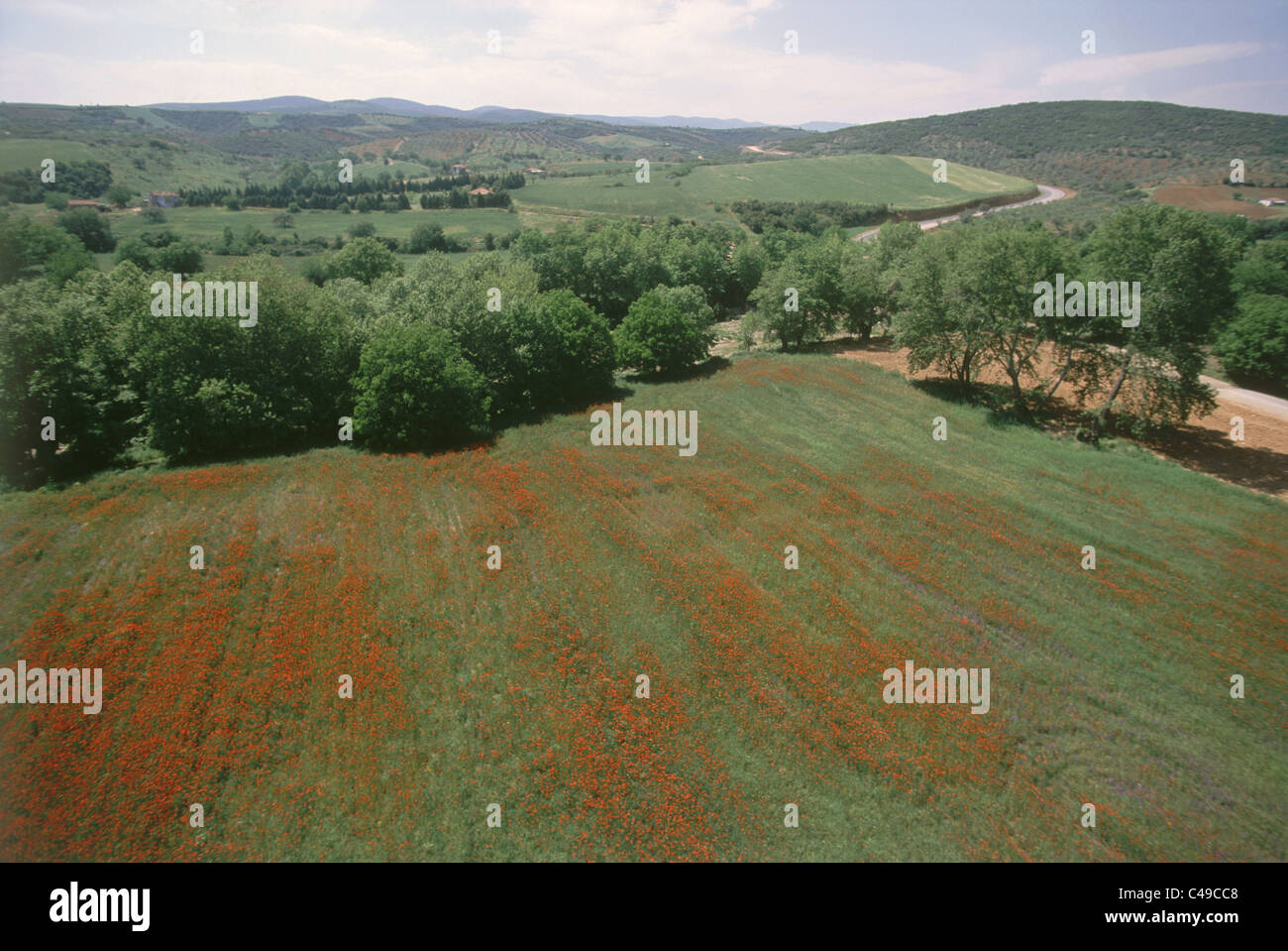 Aerial photograph of the landscape of Macedonia Greece Stock Photo - Alamy