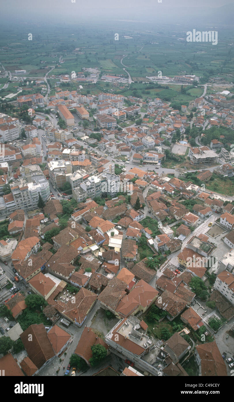 Aerial photograph of the Greek village of Veria Stock Photo - Alamy