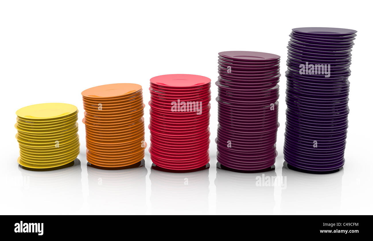 Colorful stacks of plates Stock Photo - Alamy