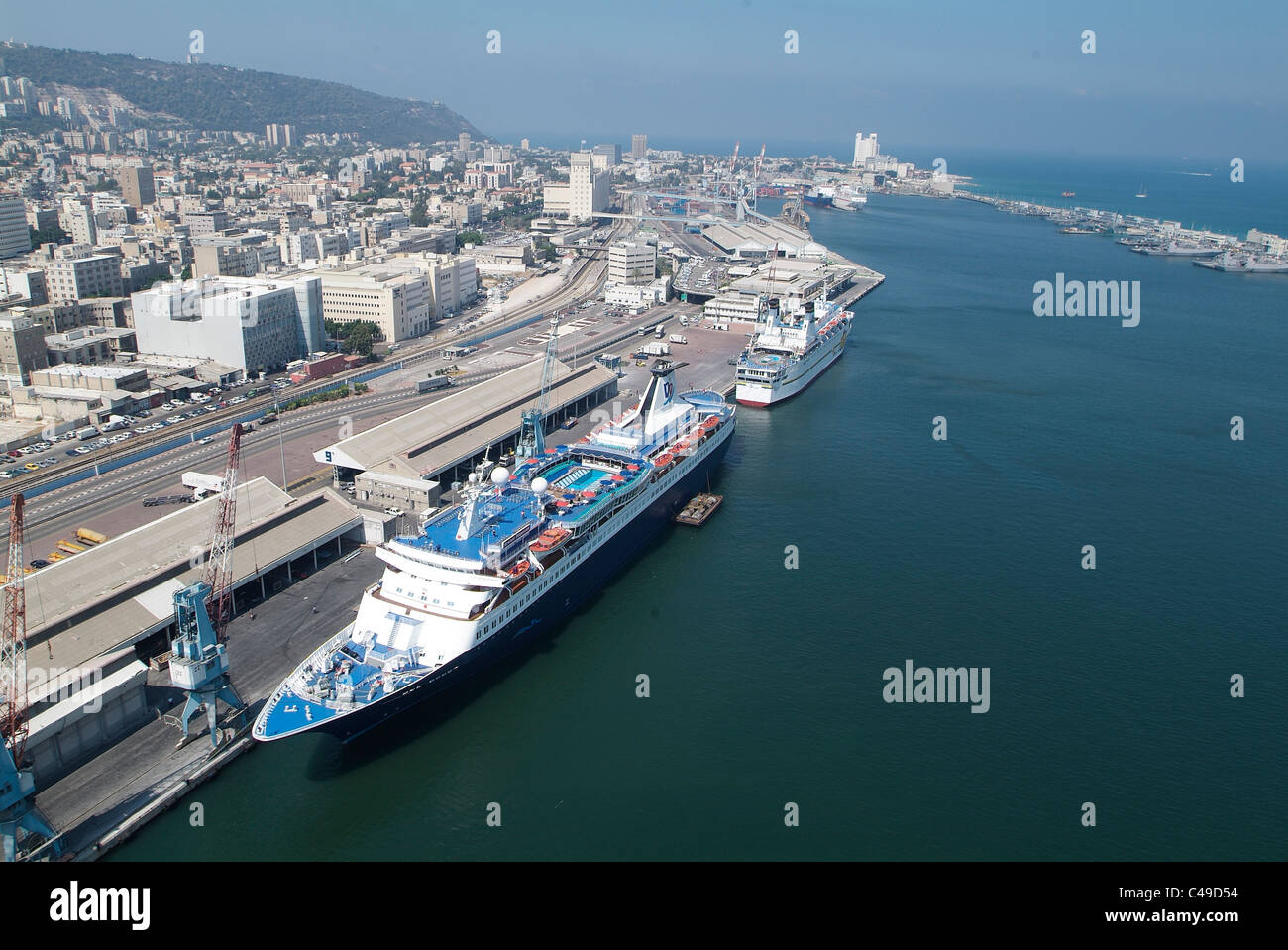 Aerial photograph of the port of Haifa Stock Photo - Alamy