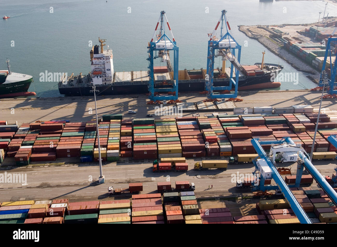 Aerial photograph of the port of Haifa Stock Photo - Alamy
