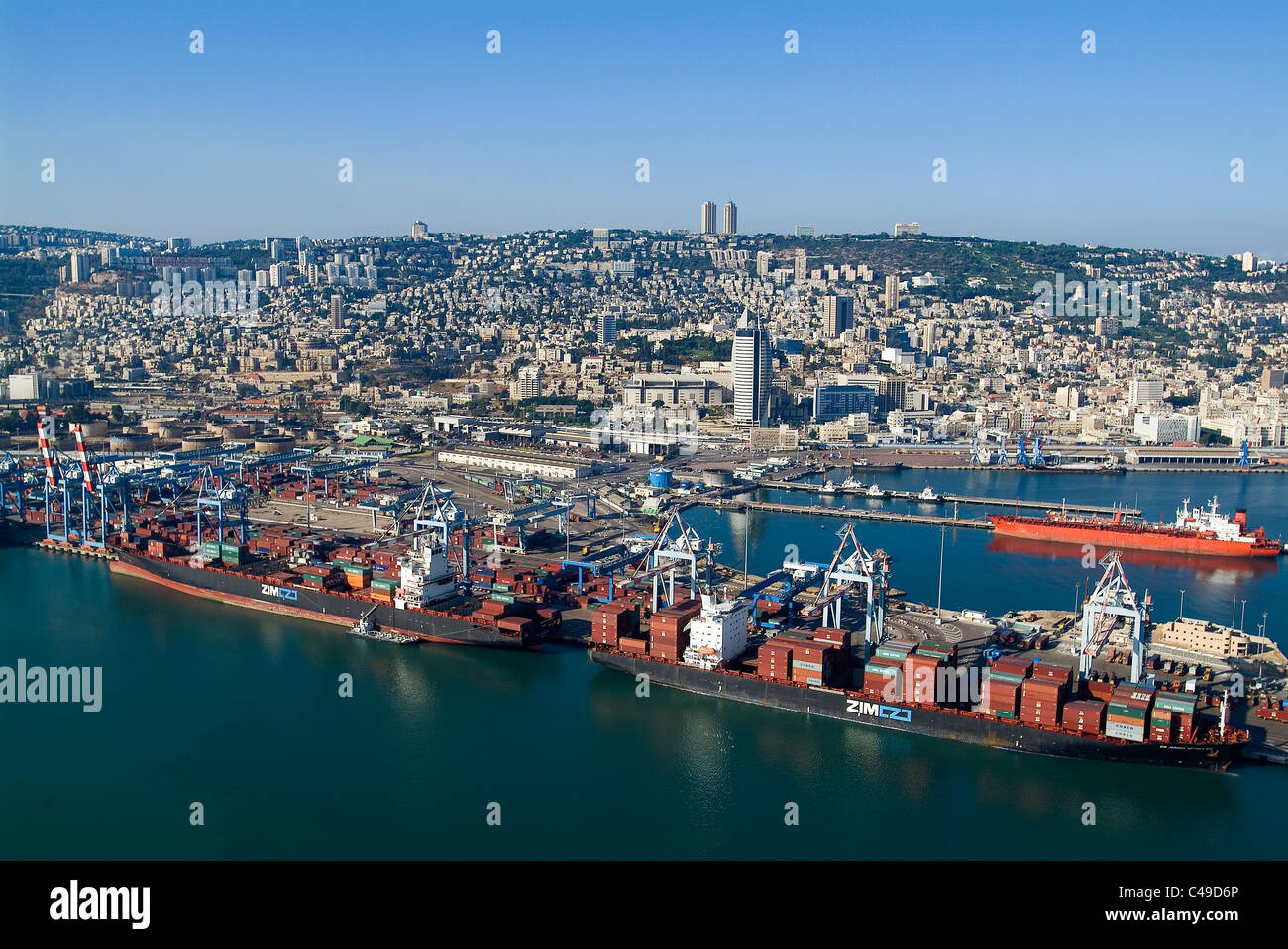 Aerial photograph of the port of Haifa Stock Photo - Alamy