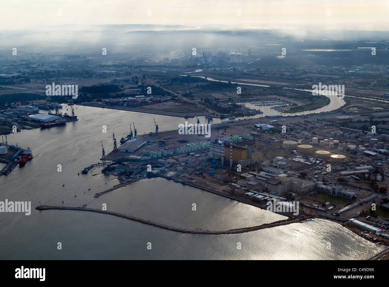 Aerial photograph of the port of Haifa Stock Photo - Alamy